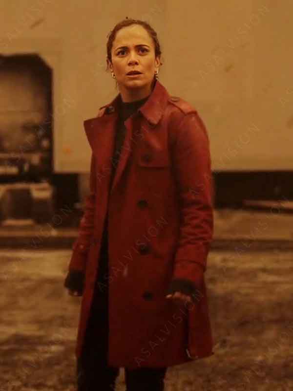 Dark Matter Amanda Lucas Coat | Maroon Trench Coat
