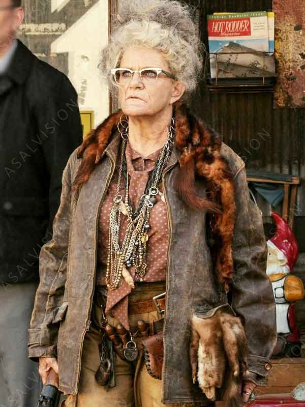 Fallout 2024 Ma June Brown Leather Jacket | 100sepsitename%